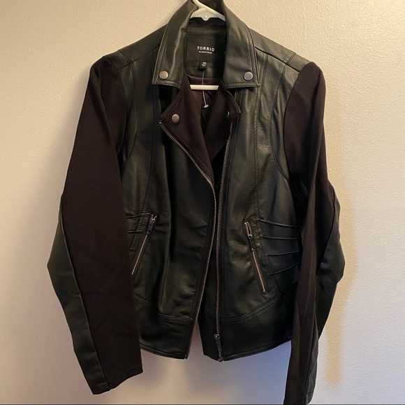 torrid | Jackets & Coats | Torrid Faux Leather Jacket Sz 0large | Poshmark
